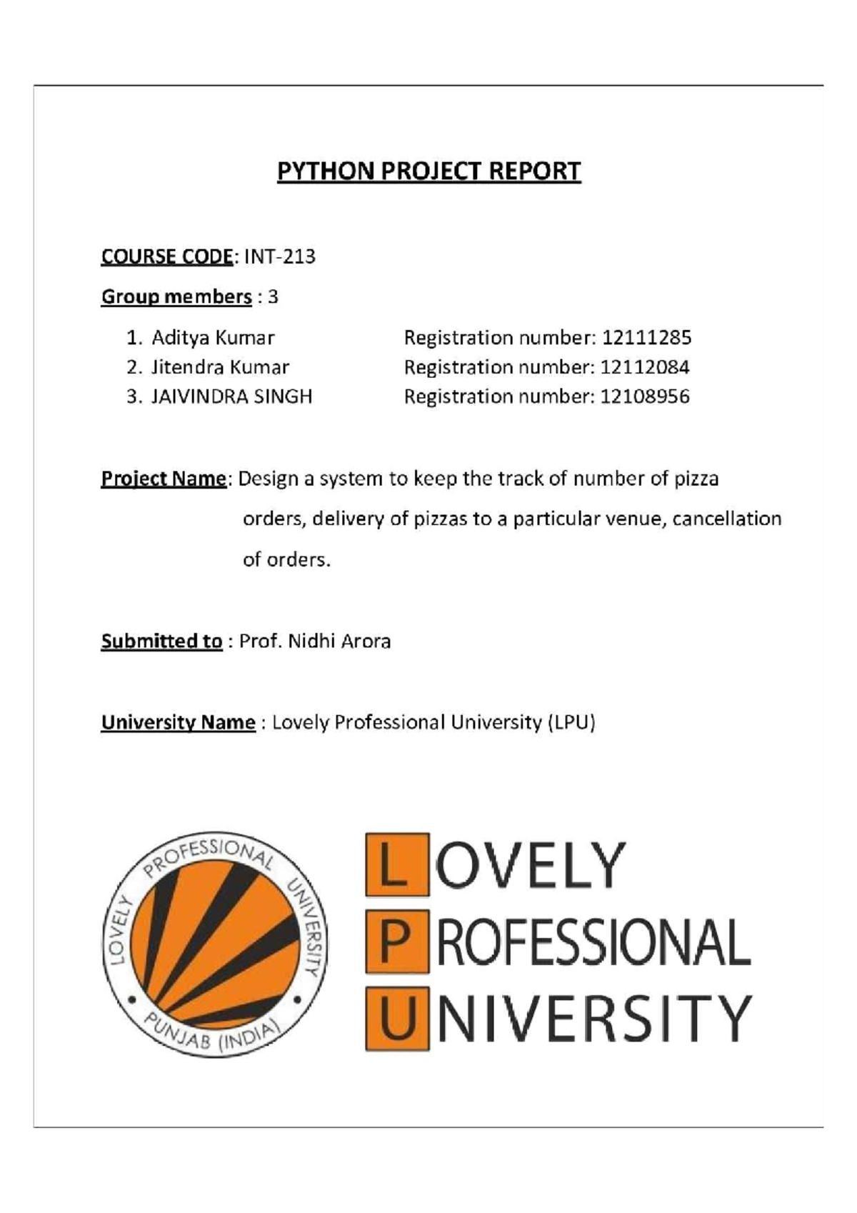 1 - hlo - Mathematics - LPU - Studocu