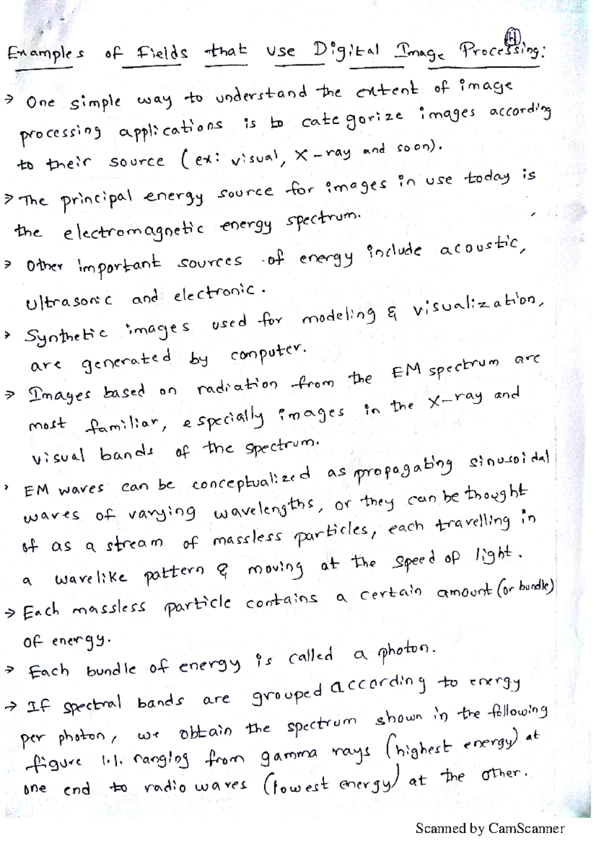 Digital Image Processing UNIT I Material - VIT - Studocu