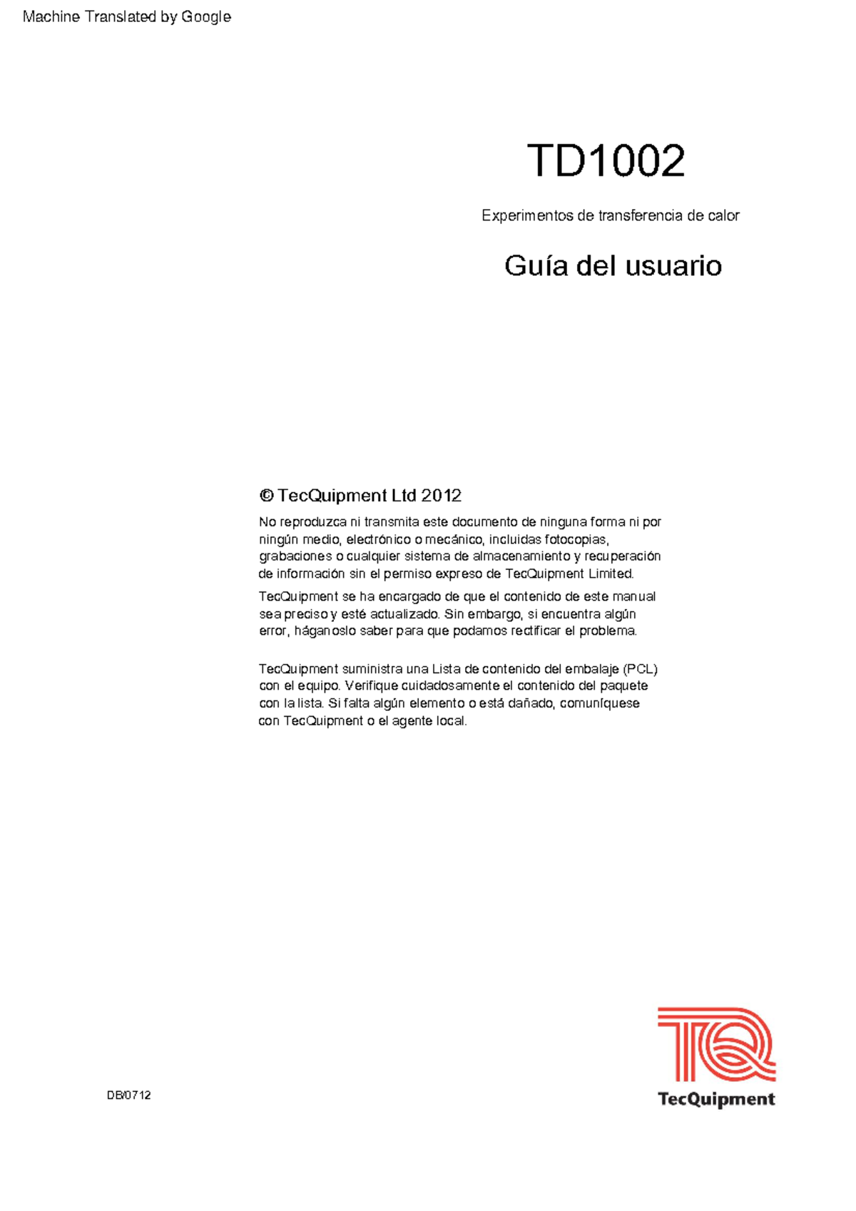 TD1002-Guia de usuario- español - Guía del usuario Experimentos de ...