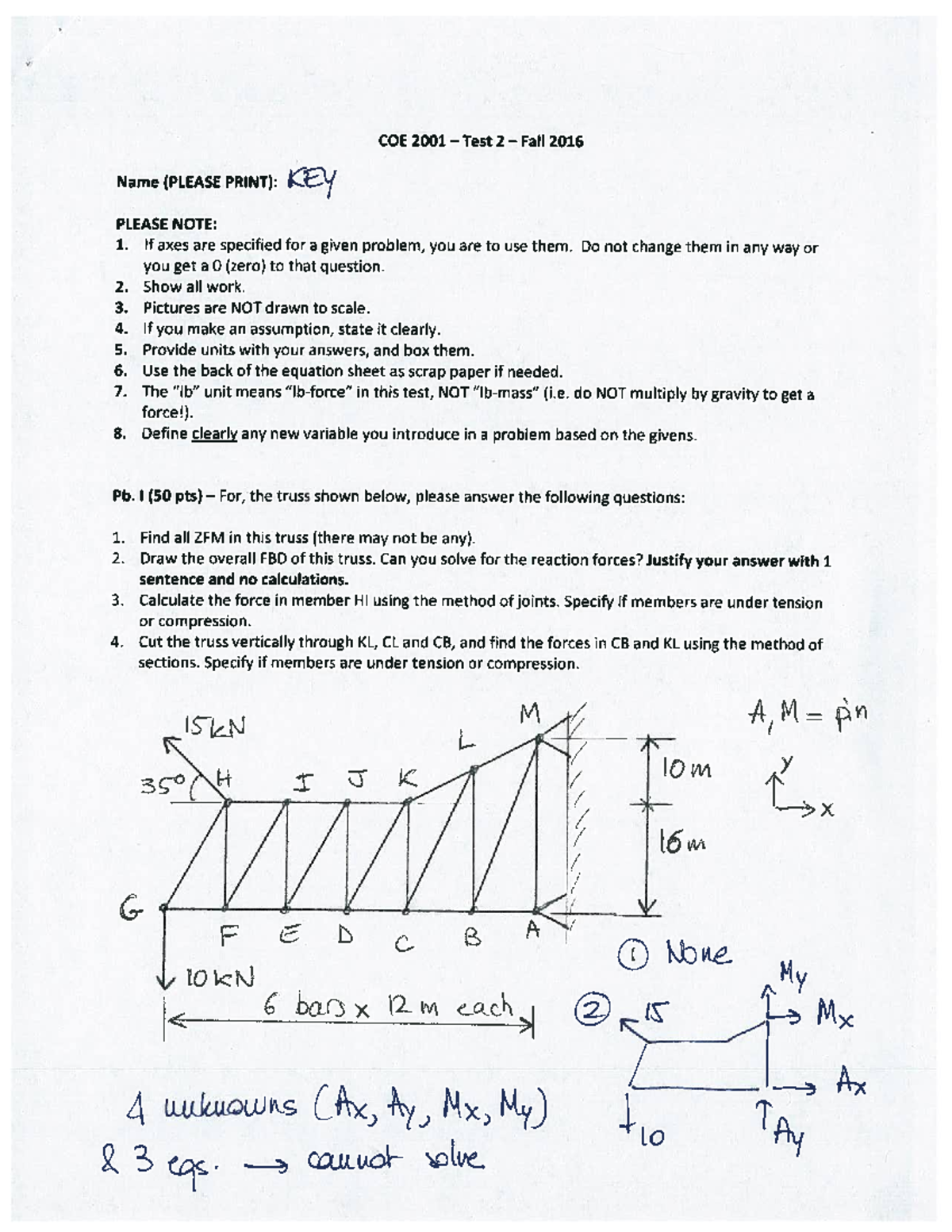 Test2key - Exam Practice - COE 2001 - Studocu