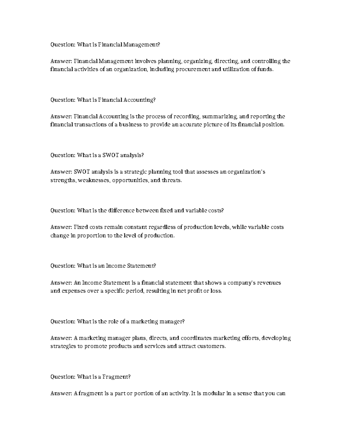 Anamelech kuki-chin subbank - Question: What is Financial Management ...