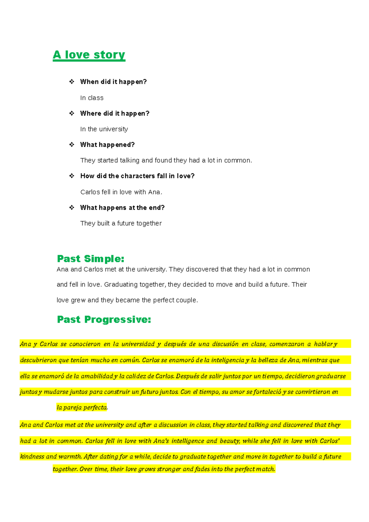 Week 07 - Task Assignment - A love story - A love story When did it ...