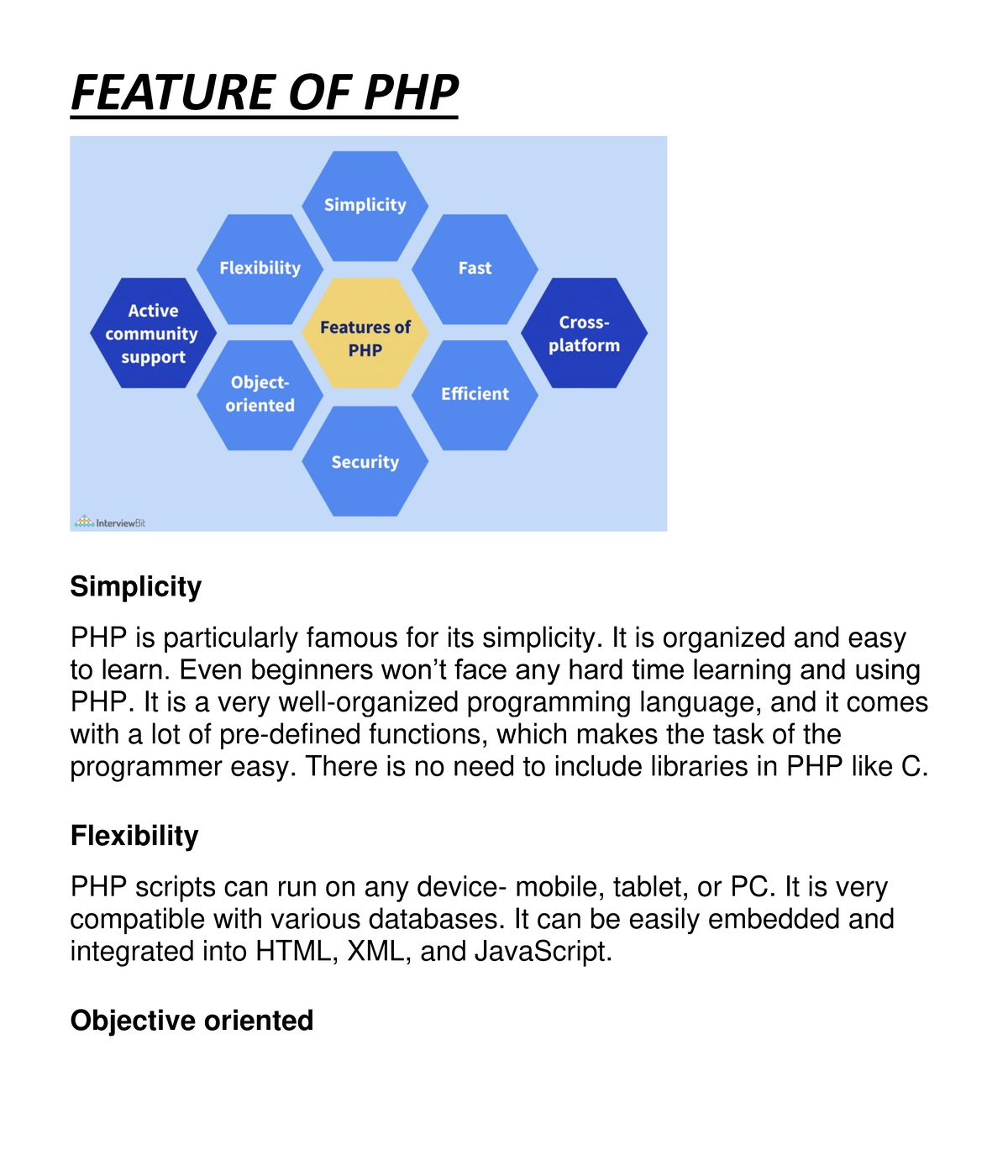 PHP - ................ - FEATURE OF PHP Simplicity PHP is particularly ...