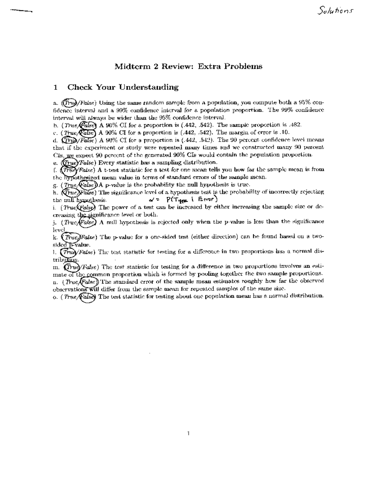 Midterm 2Extra Review Solutions - ####### £ Midterm 2 Review: Extra ...
