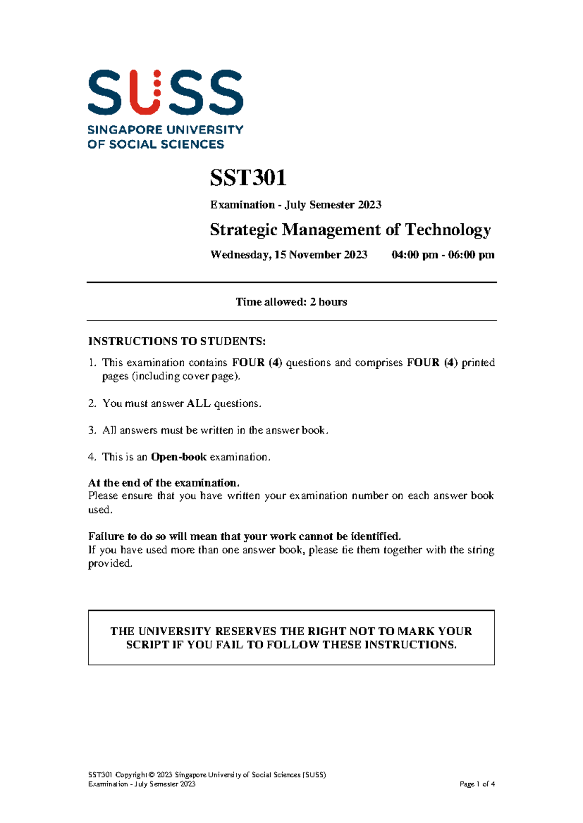 SST301 JUL 2023 EQP 1712110603809 - SST301 Copyright © 2023 Singapore ...