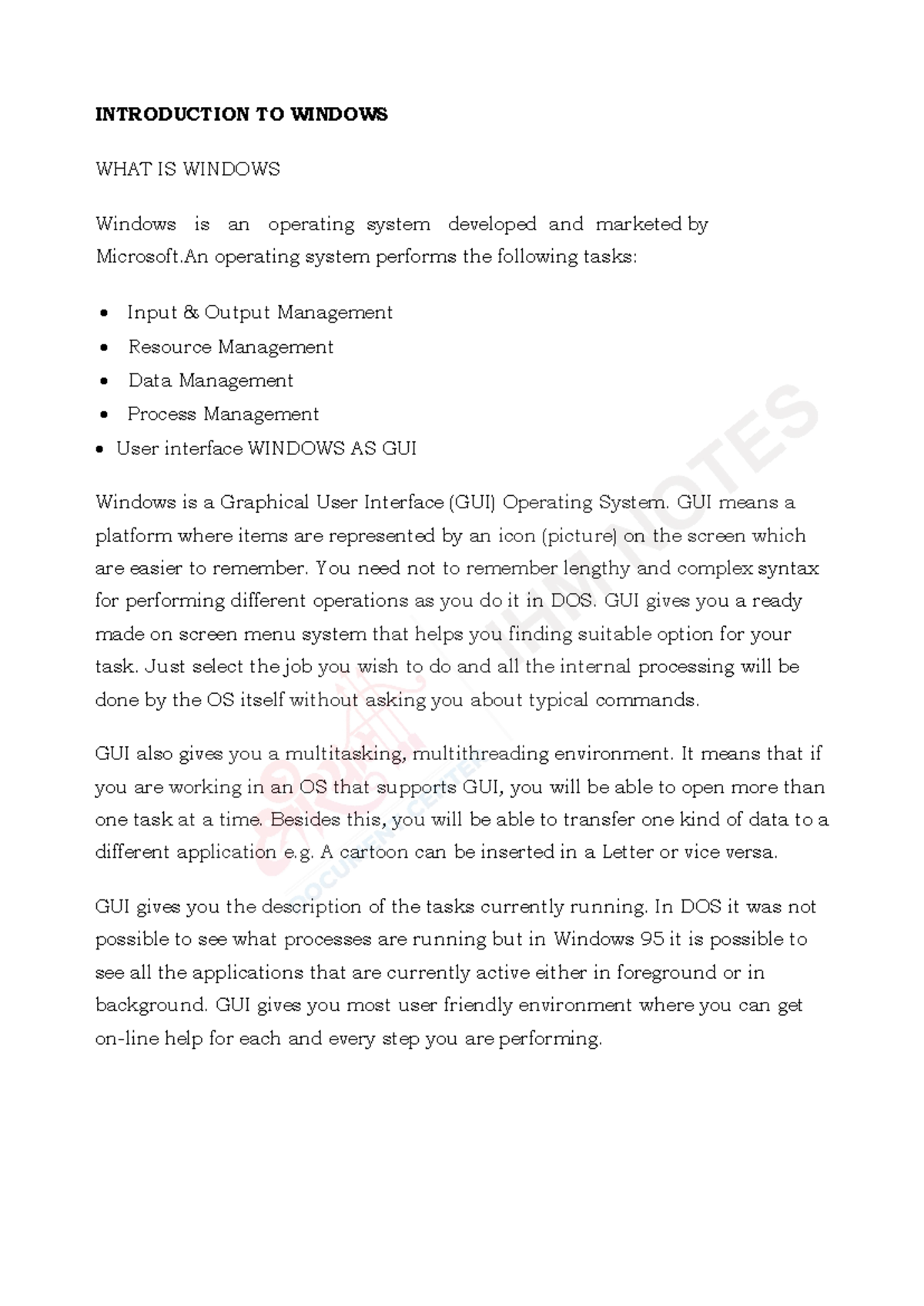 10 Introduction TO Windows - INTRODUCTION TO WINDOWS WHAT IS WINDOWS ...