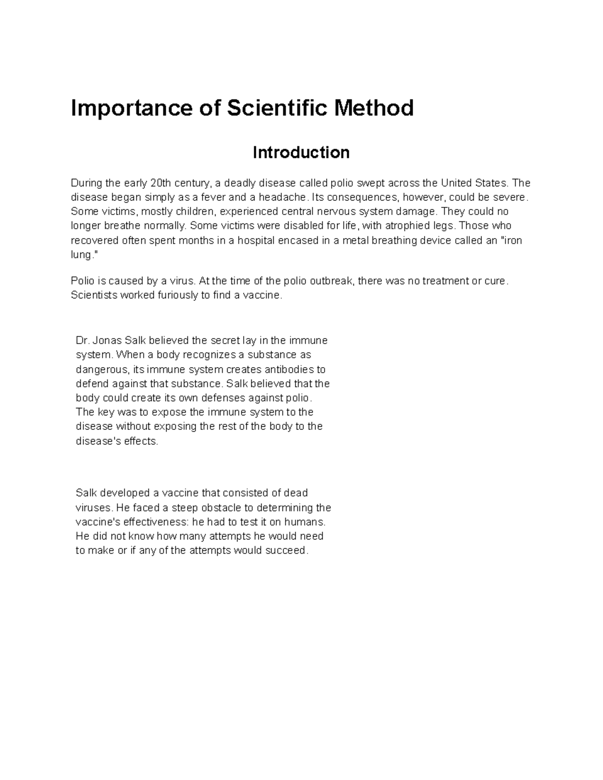 Importance of Scientific Method - Importance of Scientific Method ...
