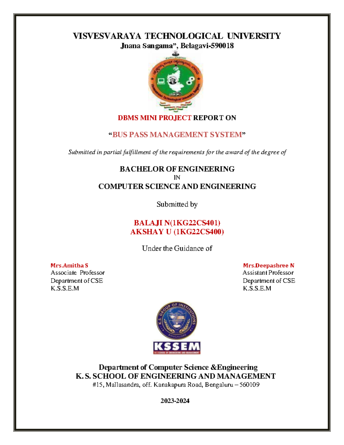 Rto - VISVESVARAYA TECHNOLOGICAL UNIVERSITY Jnana Sangama”, Belagavi ...