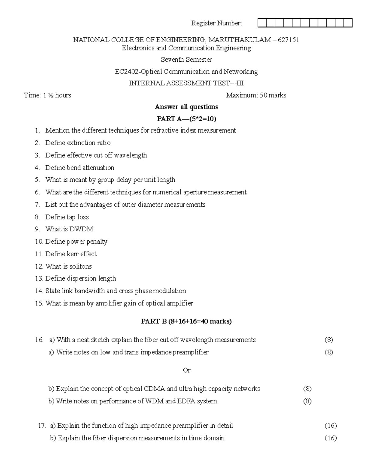 IAT3-EC2402 OCN - ckdkdhjk - Register Number: NATIONAL COLLEGE OF ...