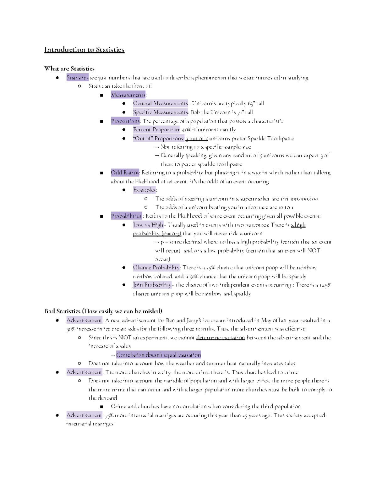 Lecture 1: Introduction to Statistics in Psychology - Introduction to ...