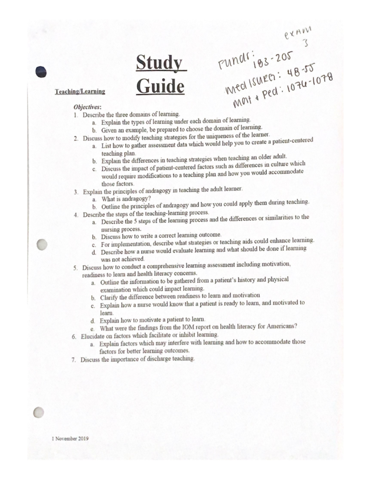 Teaching - Nurn 217 - Studocu