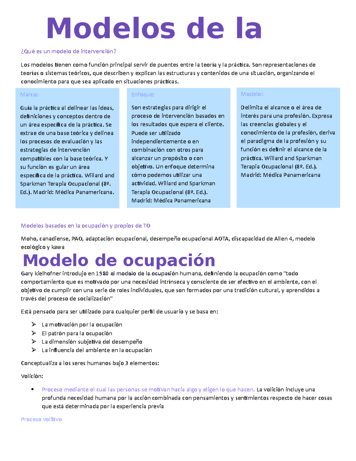 Qué es un modelo de intervención - ¿Qué es un modelo de intervención? Los modelos tienen como ...