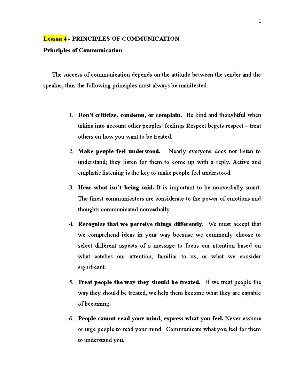 Lesson 4 to 5 - Purposive Communication - Lesson 4 - PRINCIPLES OF ...