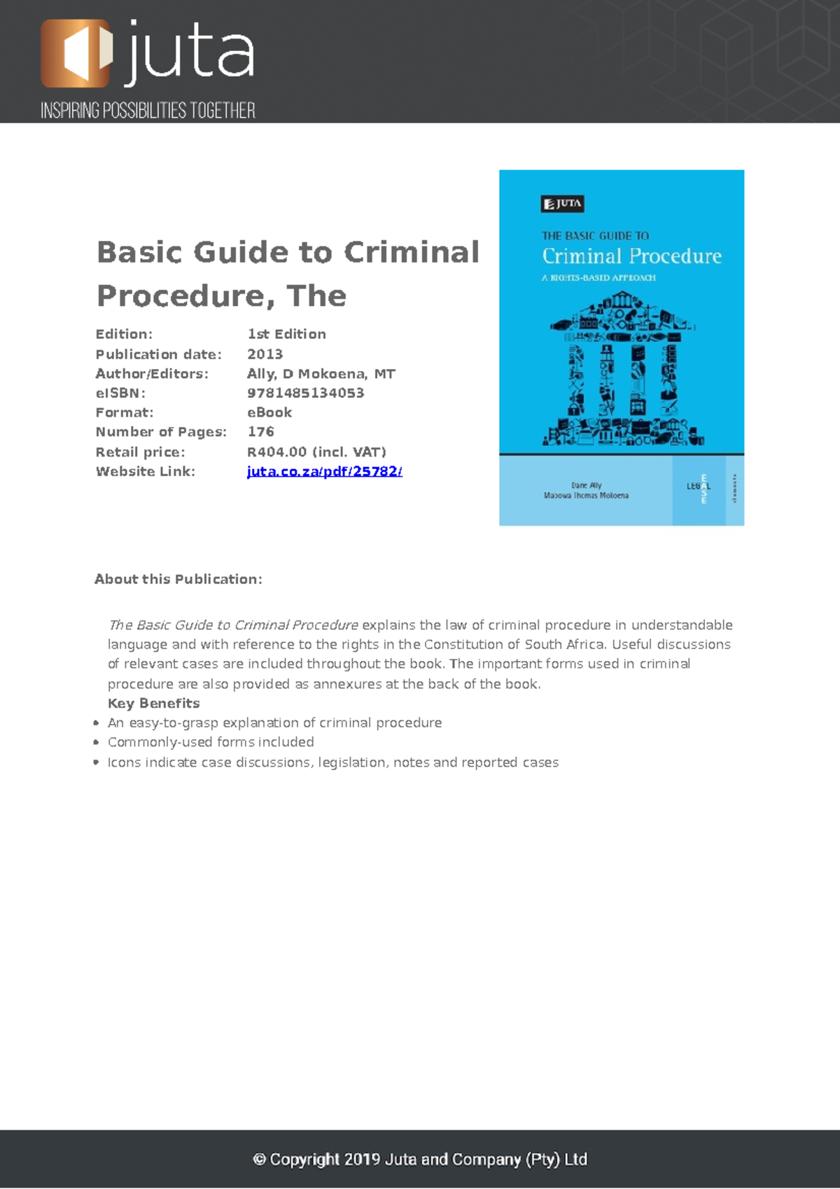 Pdf - Basic Guide to Criminal Procedure, The Edition: 1st Edition ...