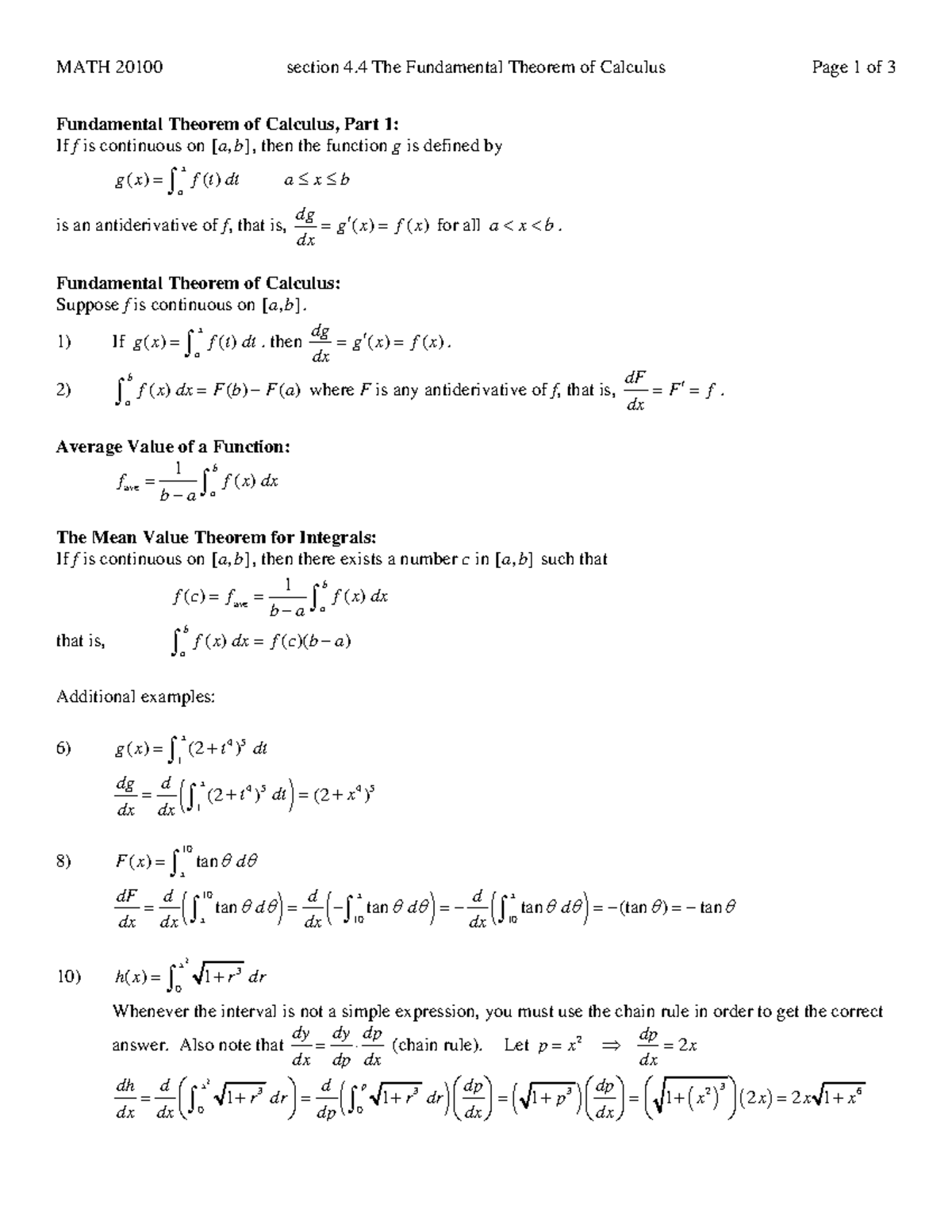 Ch4sec4-examples - Examples and Summary - MATH 20100 section 4 The ...
