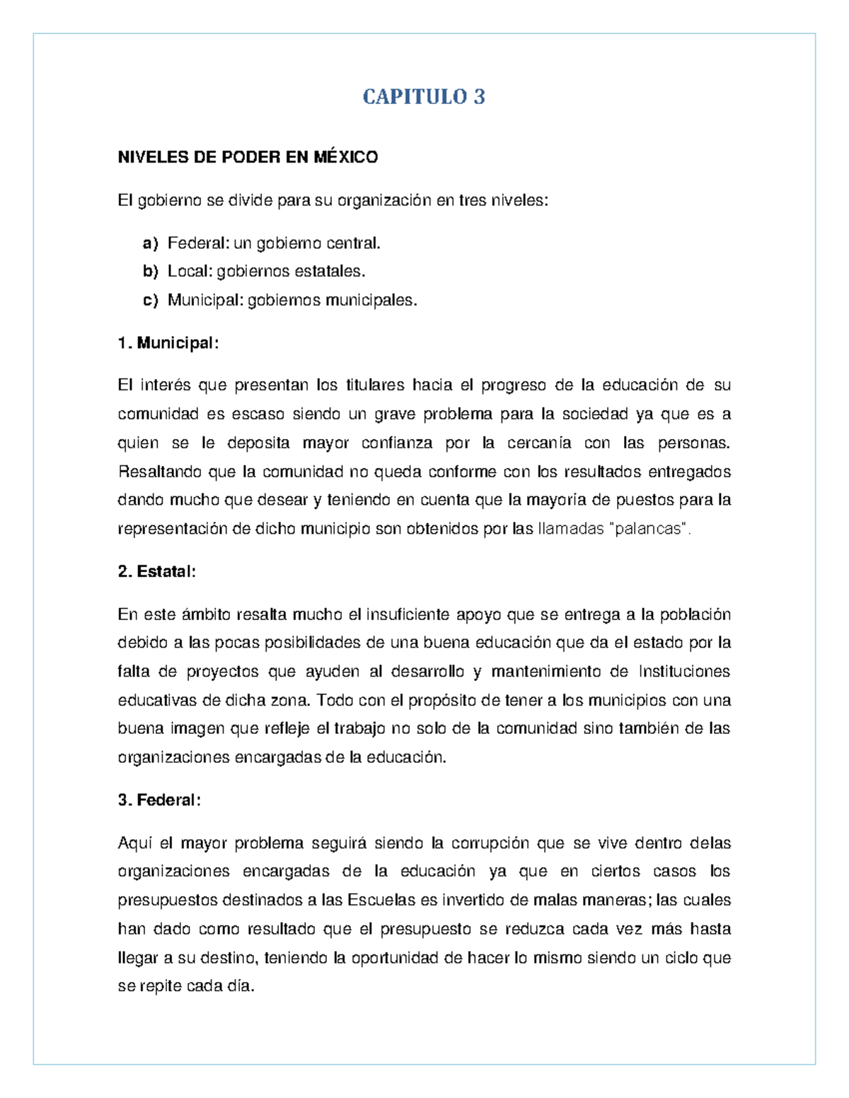 Niveles DE Poder EN México PDF - CAPITULO 3 NIVELES DE PODER EN MÉXICO ...