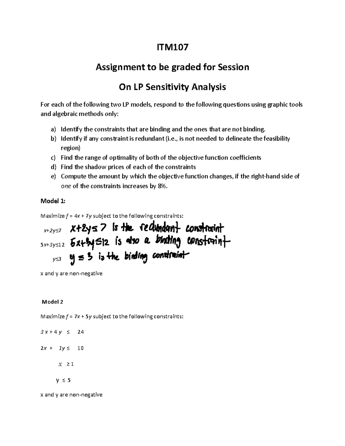 Session 6Assignmen To Grade-ITM107Version 2 - ITM Assignment to be ...