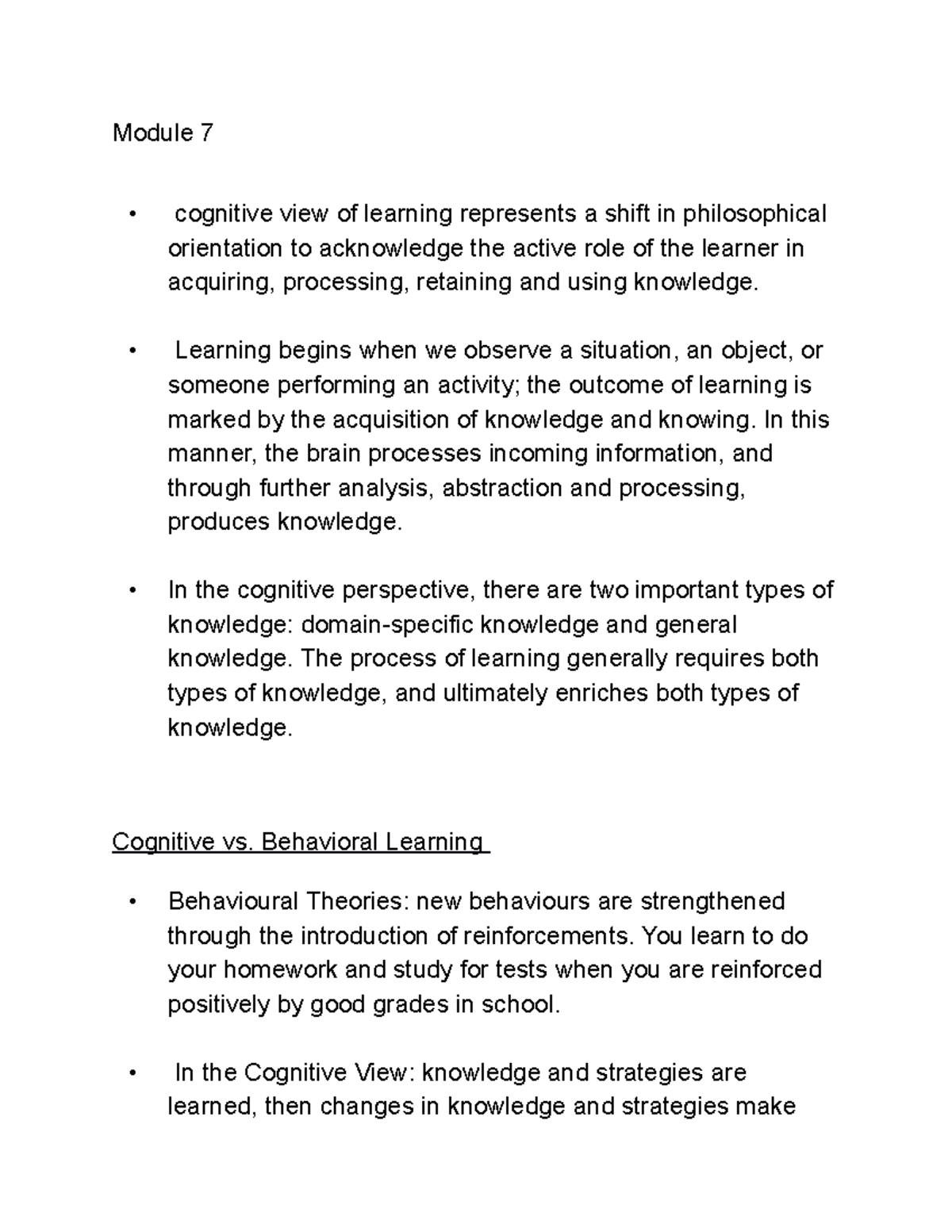 Module 7 educ210 - lesson 7 notes - EDUC 210 - Concordia - Studocu