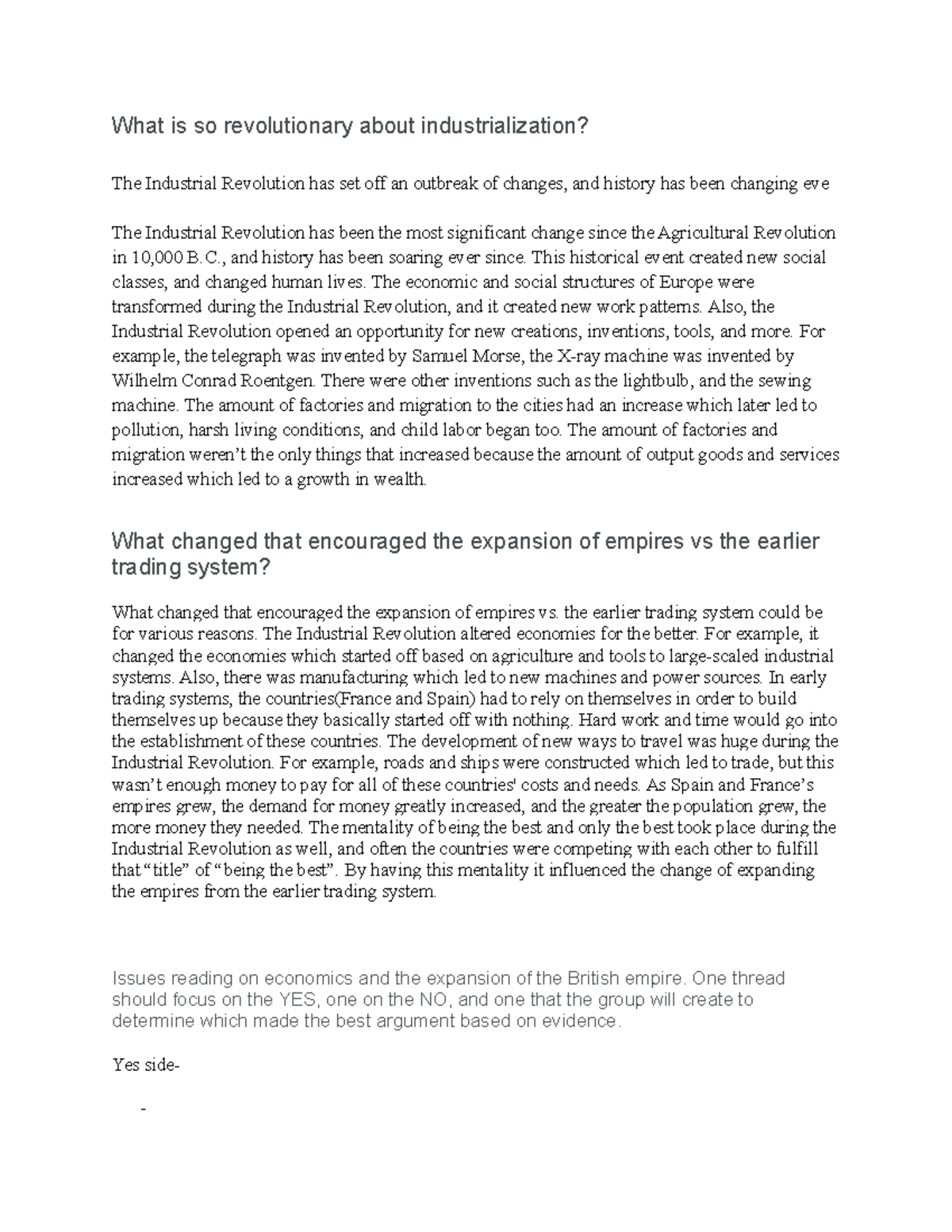 Group 3 Discussion board - What is so revolutionary about ...