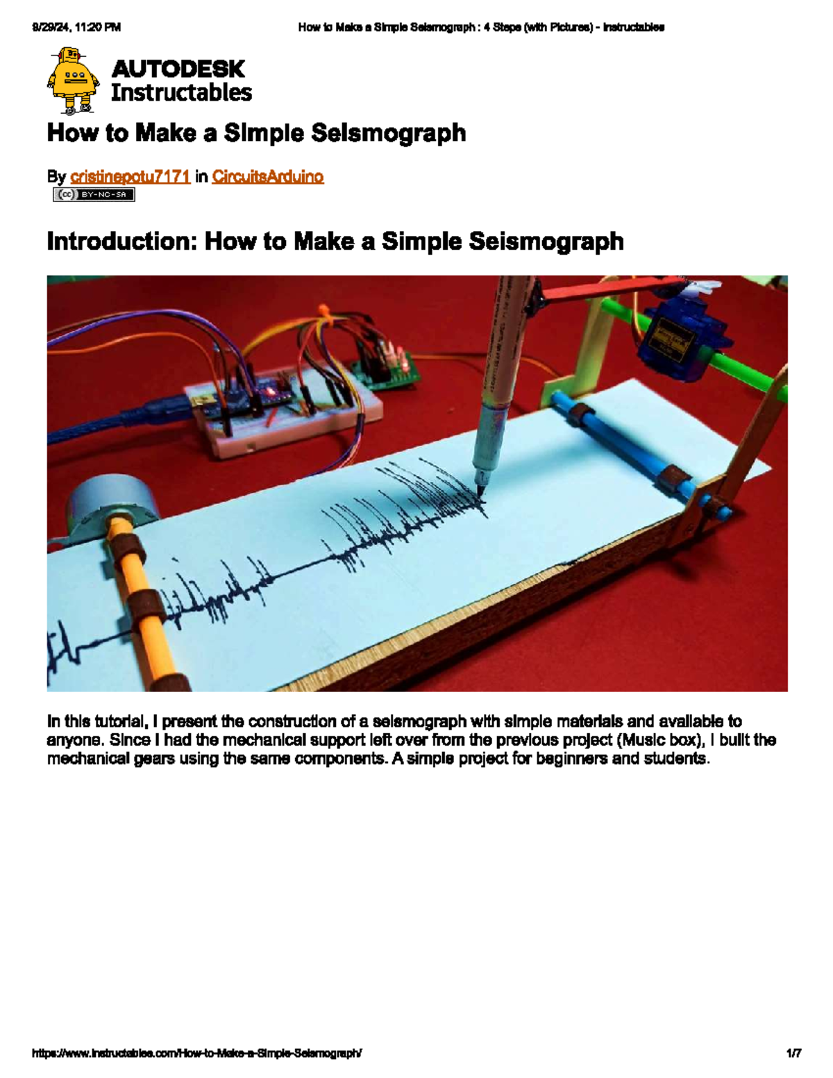 Seismograph - Not possible - 11:20 PM How to Make a Simple Seismograph ...