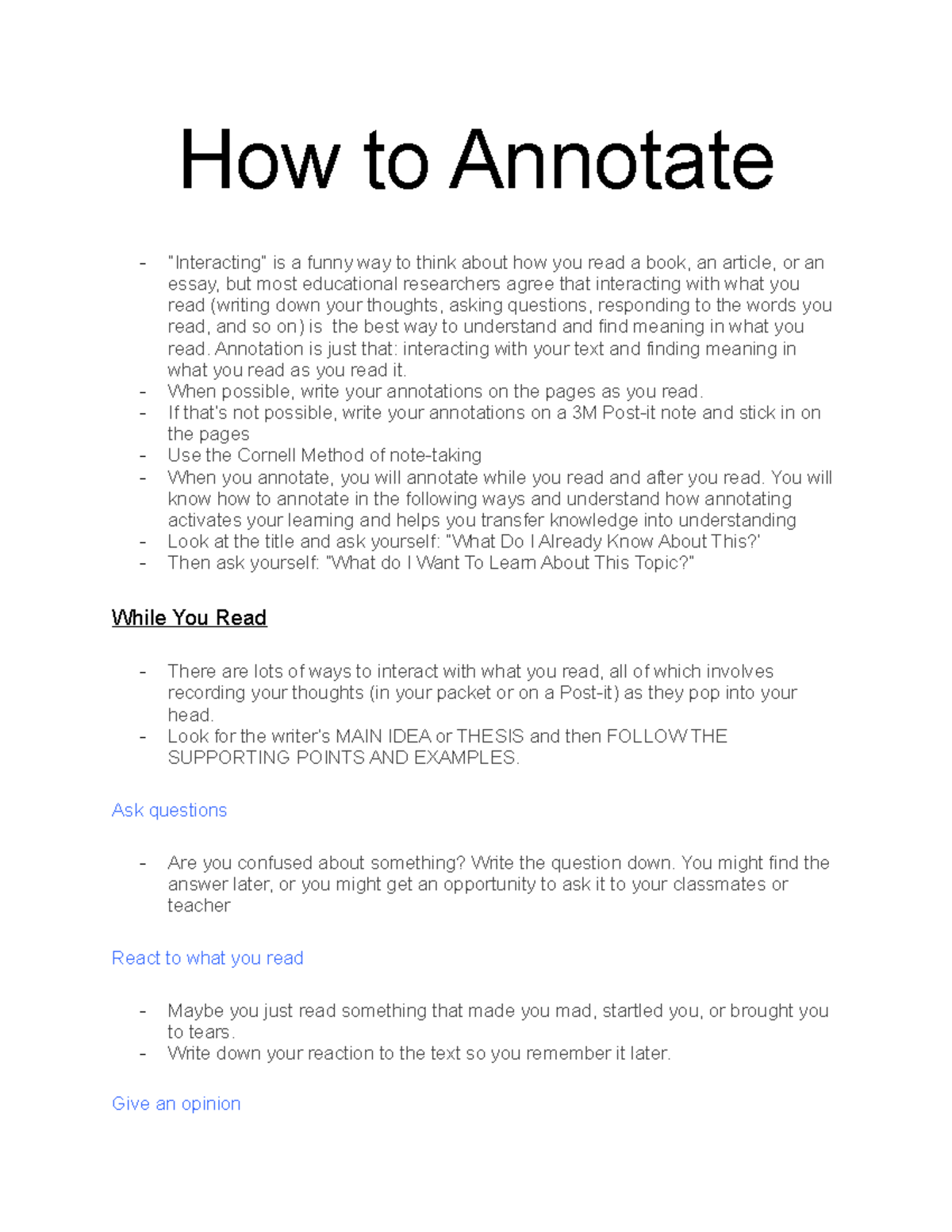 How to Annotate notes - How to Annotate “Interacting” is a funny way to ...