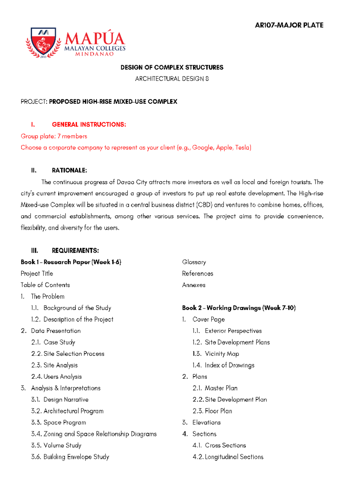Proposed High-Rise Mixed Use Complex - Architectural Design 8: Design ...
