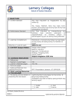 COT-MATH 6 Exemplar - Lesson plan - Learning Area MATHEMATICS Learning ...