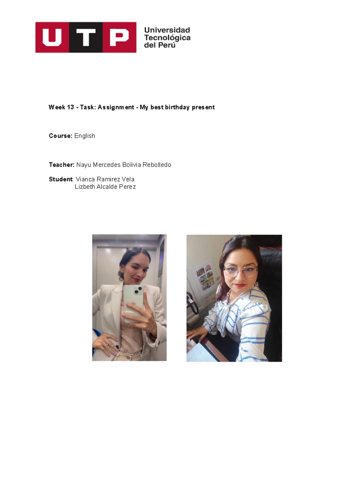 Week 13 - Task- Assignment - My best birthday present - Ingles III ...