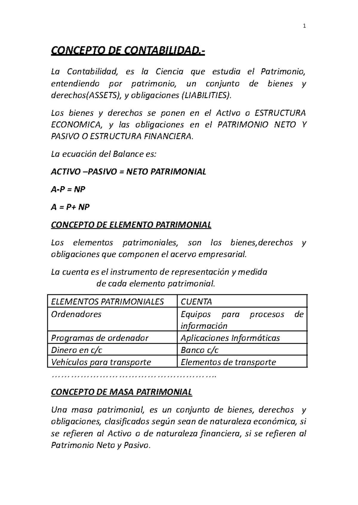 Concepto DE Contabilidad - CONCEPTO DE CONTABILIDAD.- La Contabilidad ...