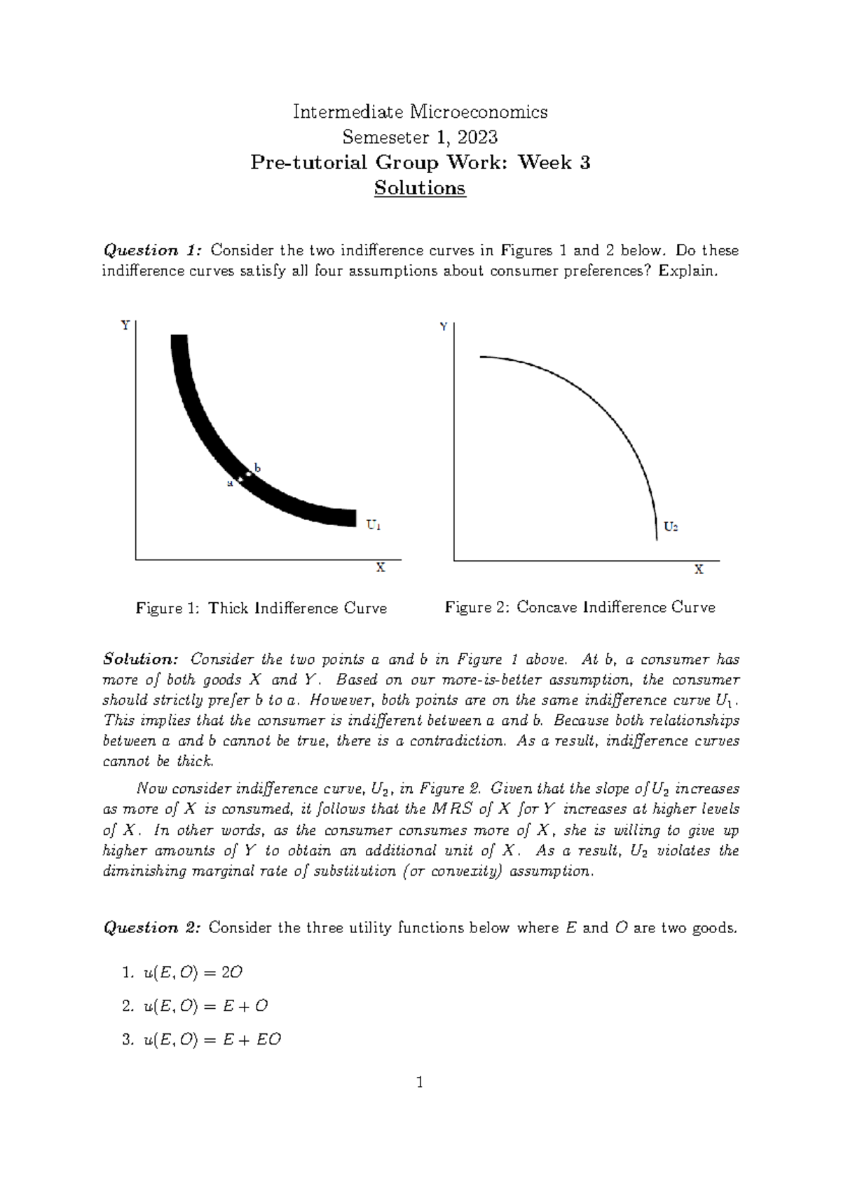 Pre Tute Wk03 IM 2024 Sol - Intermediate Microeconomics Semeseter 1, 2023 Pre-tutorial Group ...