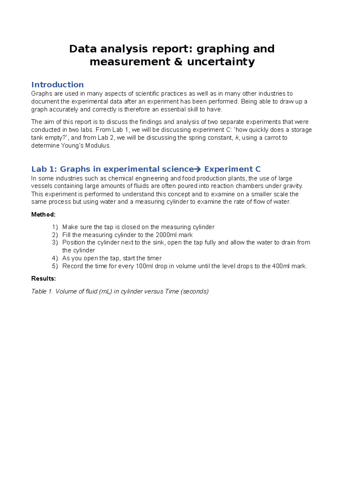 HD Data analysis report - Data analysis report: graphing and ...
