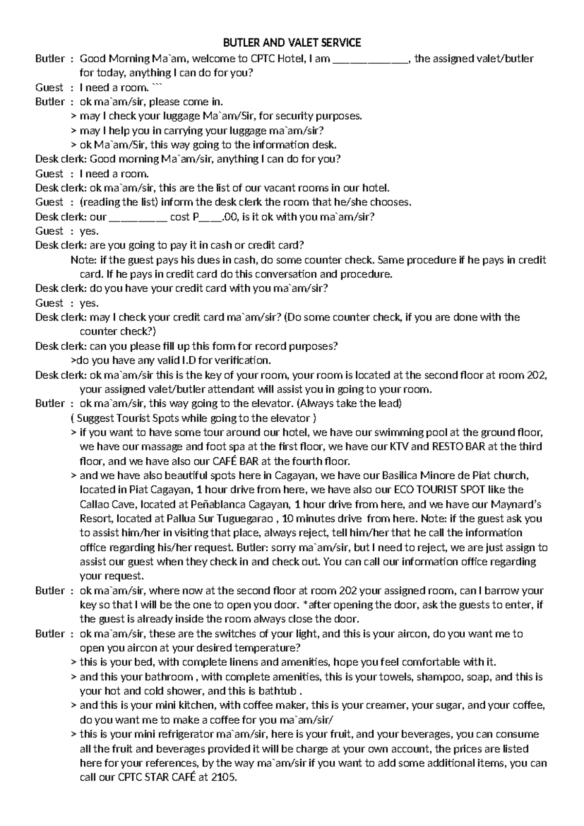 Butler-AND- Valet- Service-script - BUTLER AND VALET SERVICE Butler ...