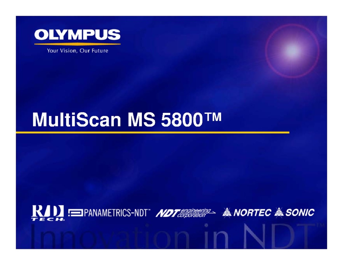 07 Multi Scan MS-5800 - Sin información - MultiScan MS 5800™ Table of Contents ####### About ...