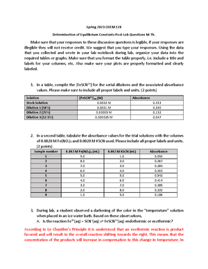 DQ Acid-Base Titrations - Summer 2023 CHEM 120 Acid-Base Titrations Post-Lab Questions Chem 120 ...
