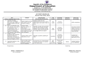 LIS- Action PLAN - For assignment - Republic of the Philippines ...