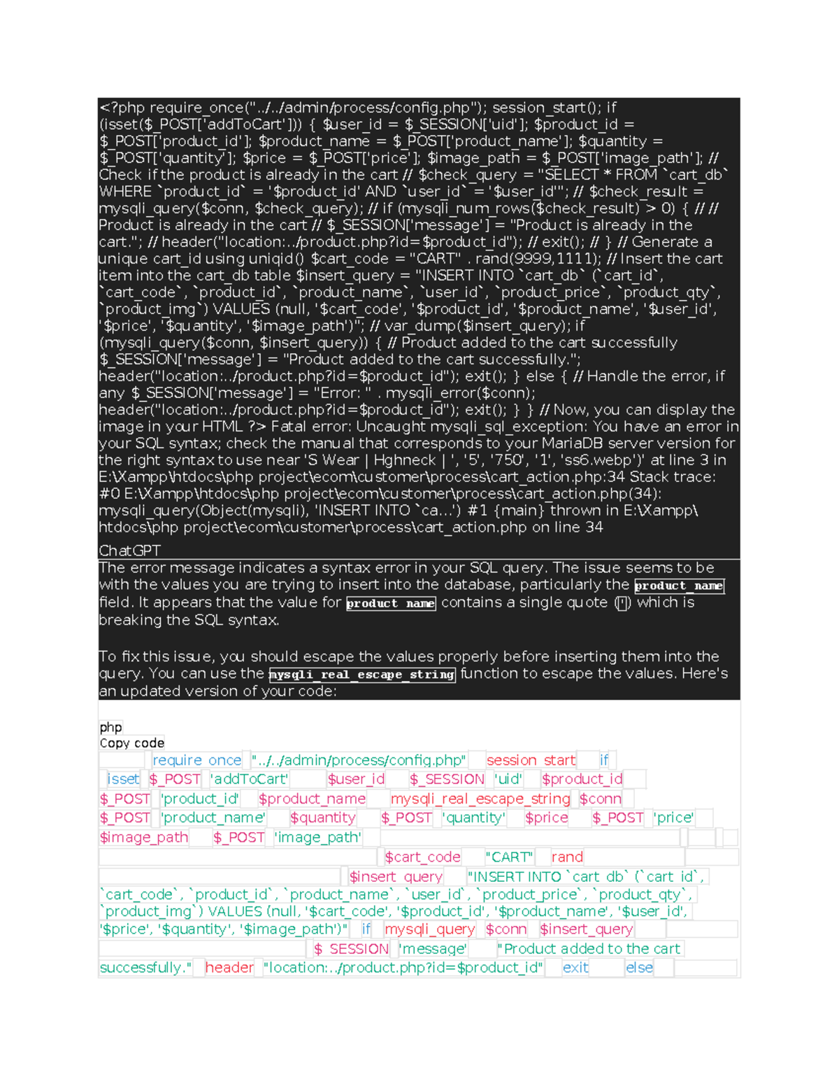 Computer - Database error