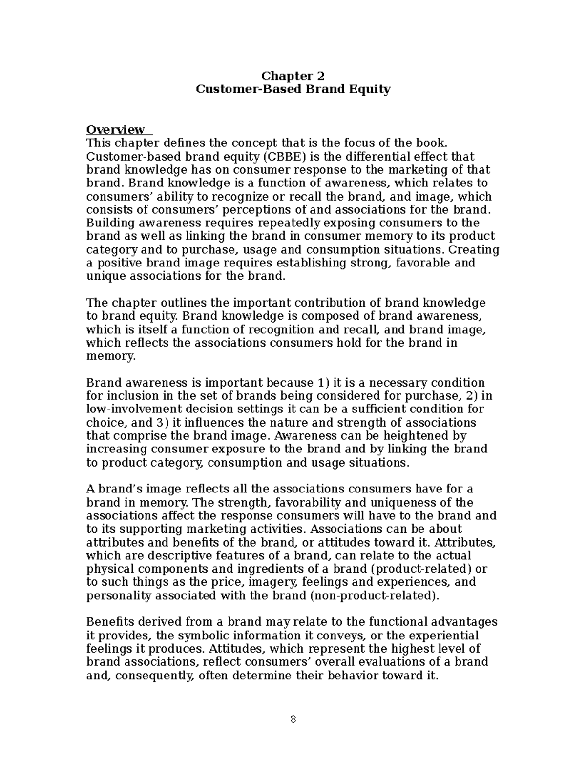 Brands & Brand Management - Chapter 2 Customer-Based Brand Equity ...