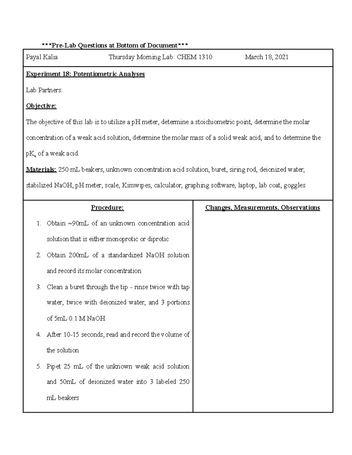 Lab Notebook 5 - Pre-Lab Questions at Bottom of Document Payal Kalia ...