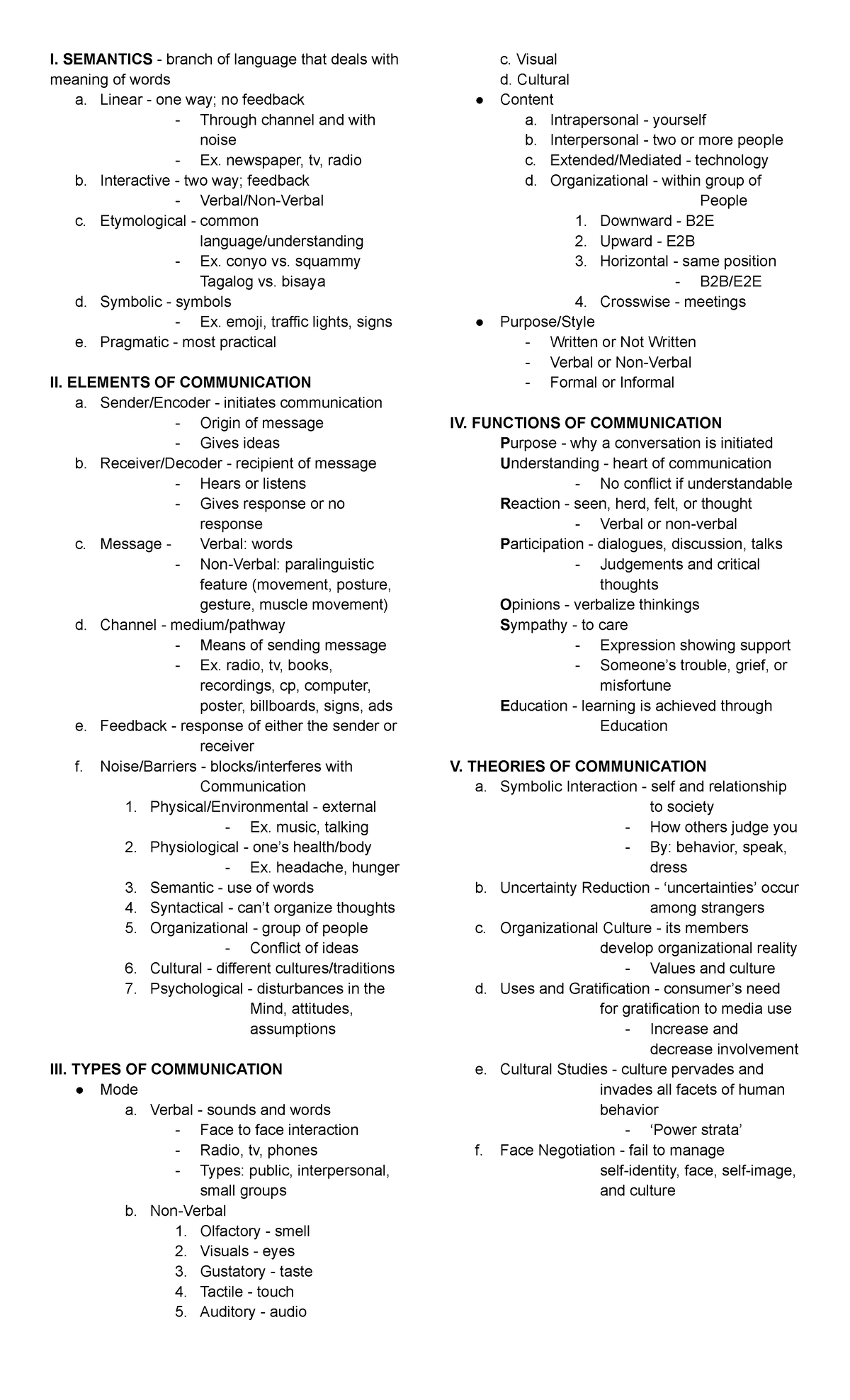 PurPOSIVE COMMUNICATION Prelim - I. SEMANTICS - branch of language that deals with meaning of ...