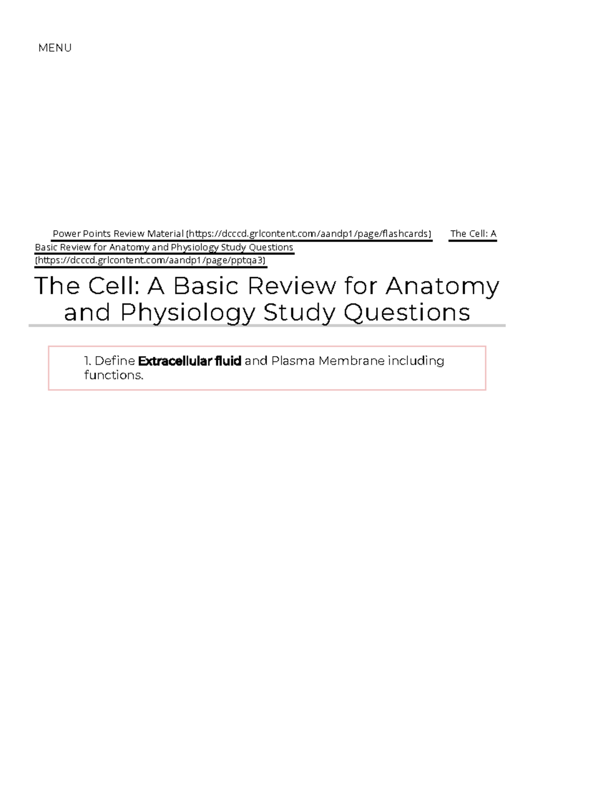 Ch3 Rev - chapter review - Power Points Review Material (dcccd.grlcontent/aandp1/page/ashcards ...