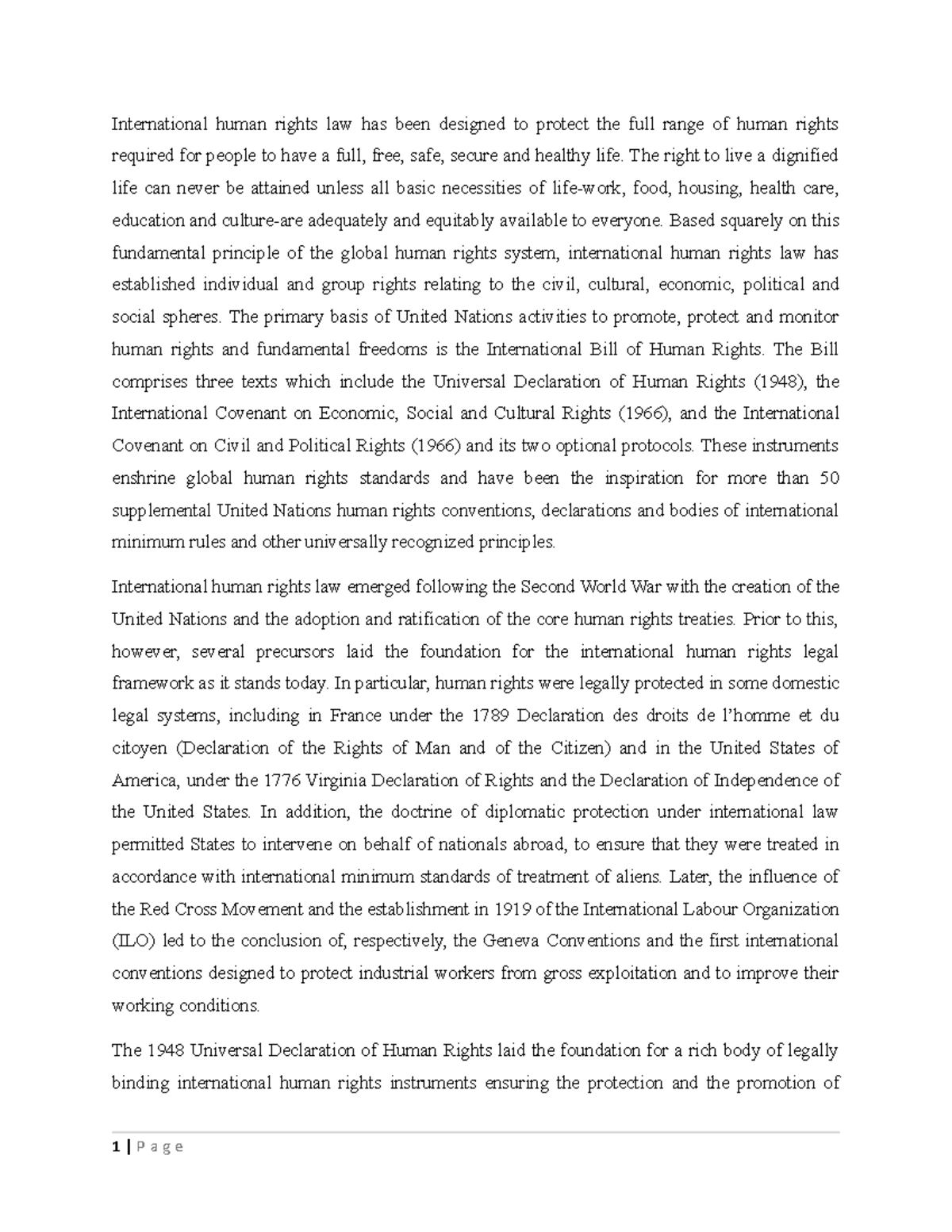 Human Rights Instruments - International human rights law has been ...