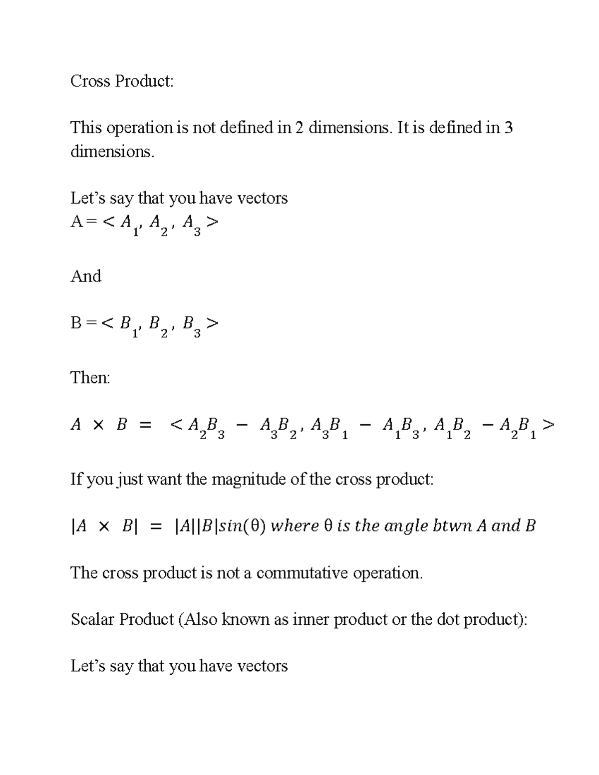 cross-product-and-scalar-product-cross-product-this-operation-is-not