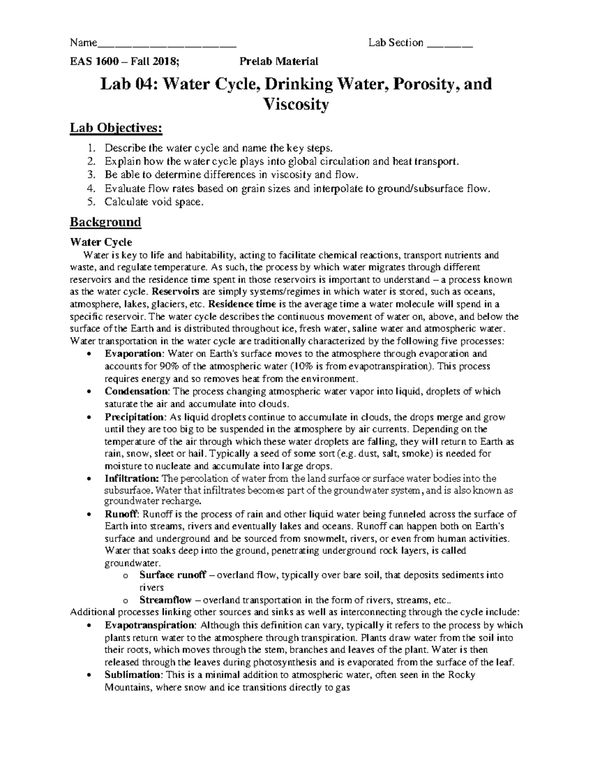 Lab+04 Water+Cycle - Lab assignment - Name________________________ EAS ...