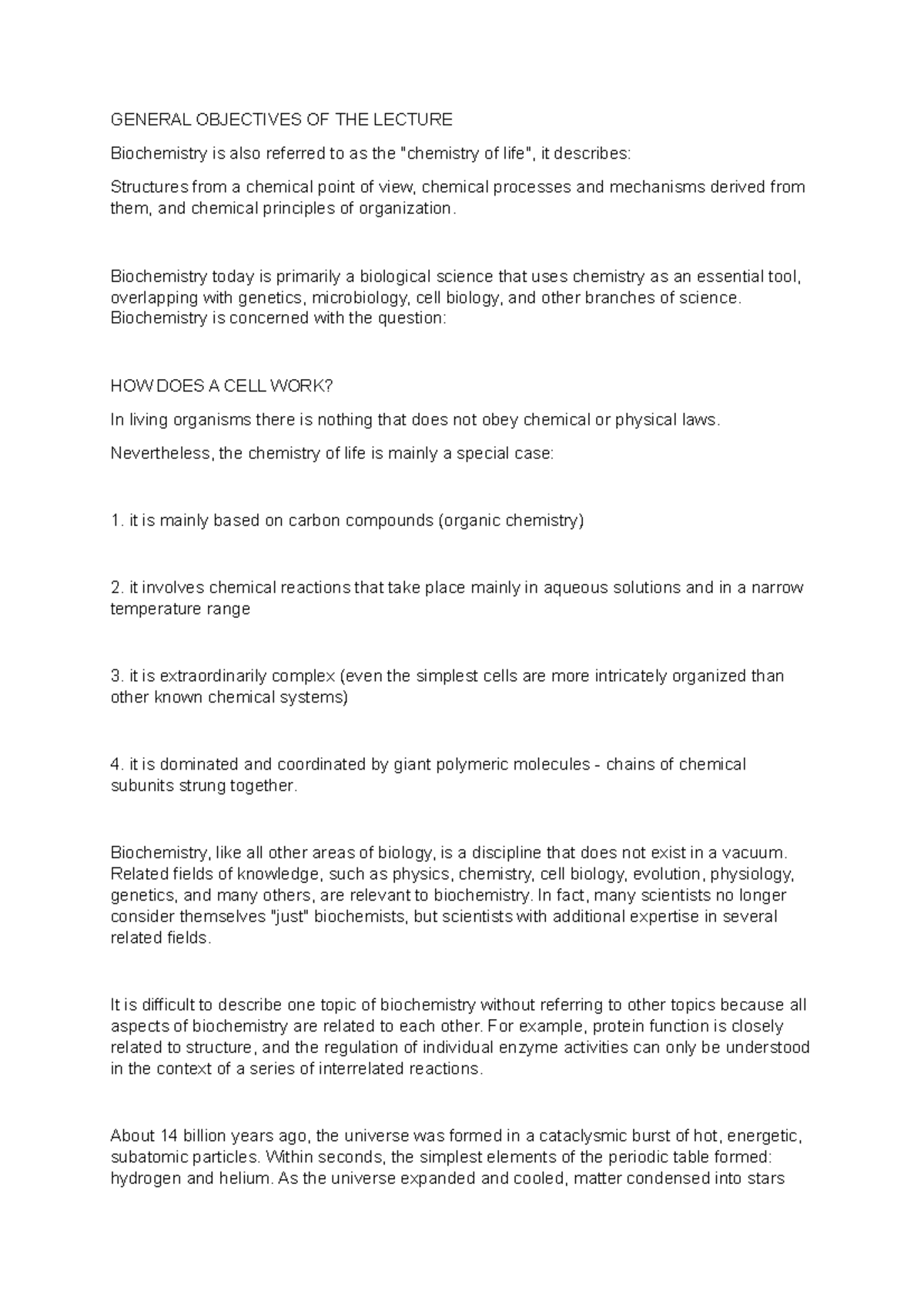 General Objectives OF THE Lecture - GENERAL OBJECTIVES OF THE LECTURE ...