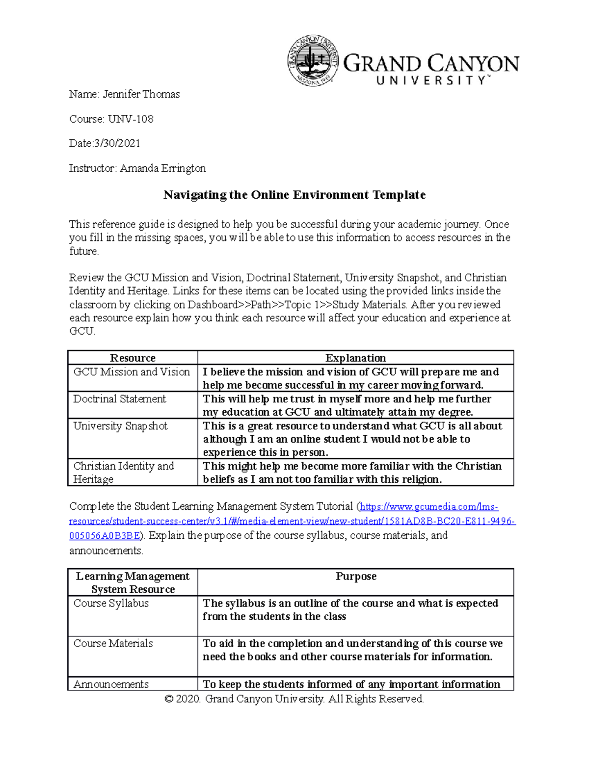 UNV108 T1 Navigatingthe Online Environment Template-Online Gen Ed - ECS ...