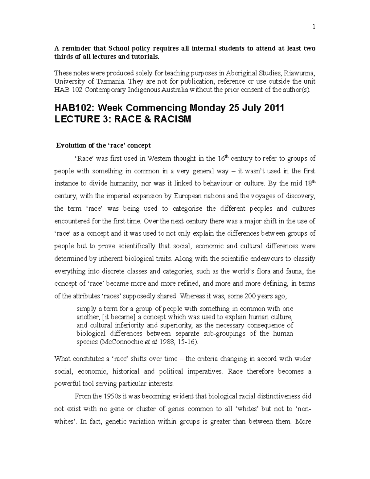 Lecture notes, lecture 3 - lecture notes prepared by lecturer Carol ...