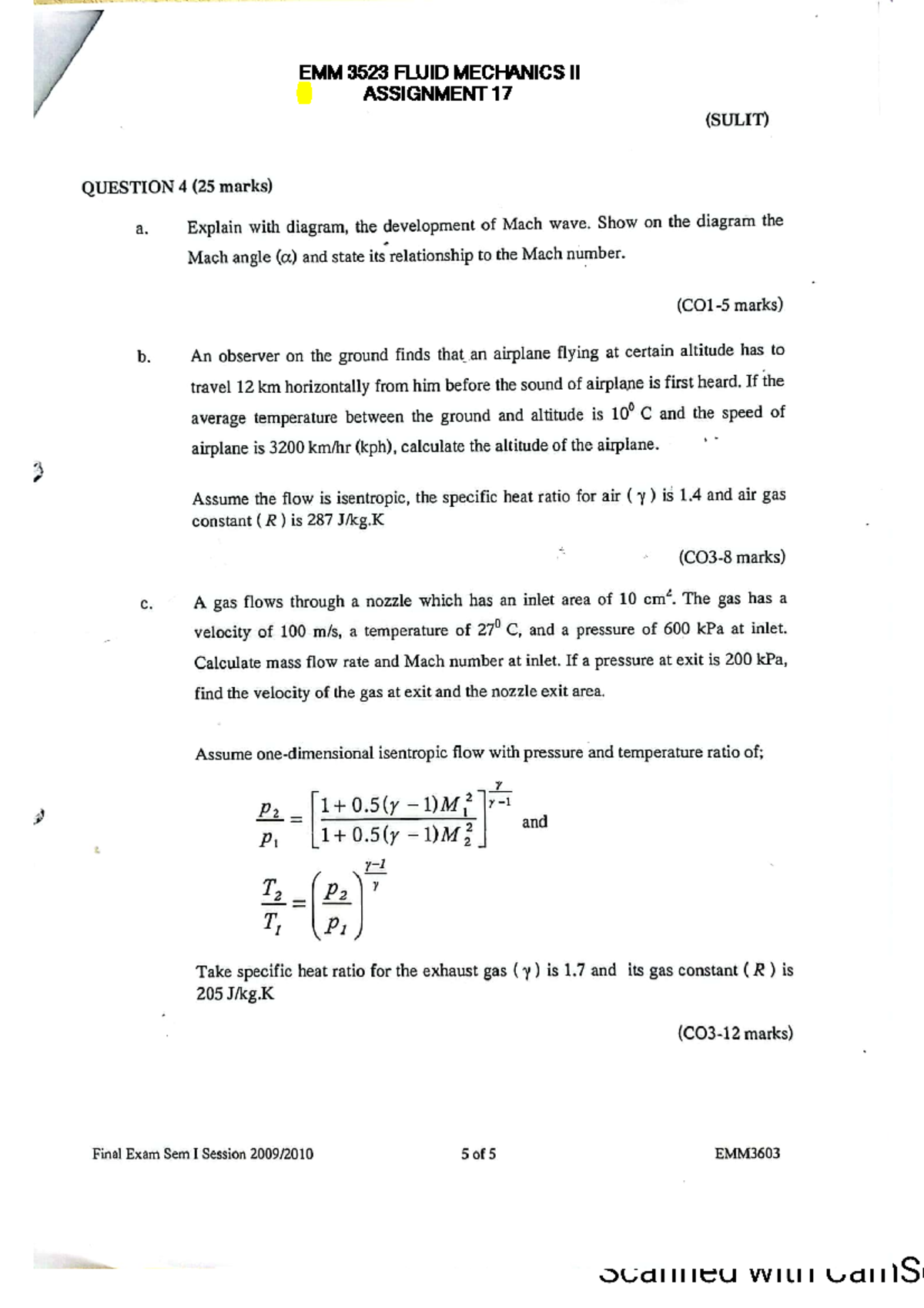 Assignment 17 2190108 Shahrezwan - Fluid Mechanics - EMM 3523 FLUID ...