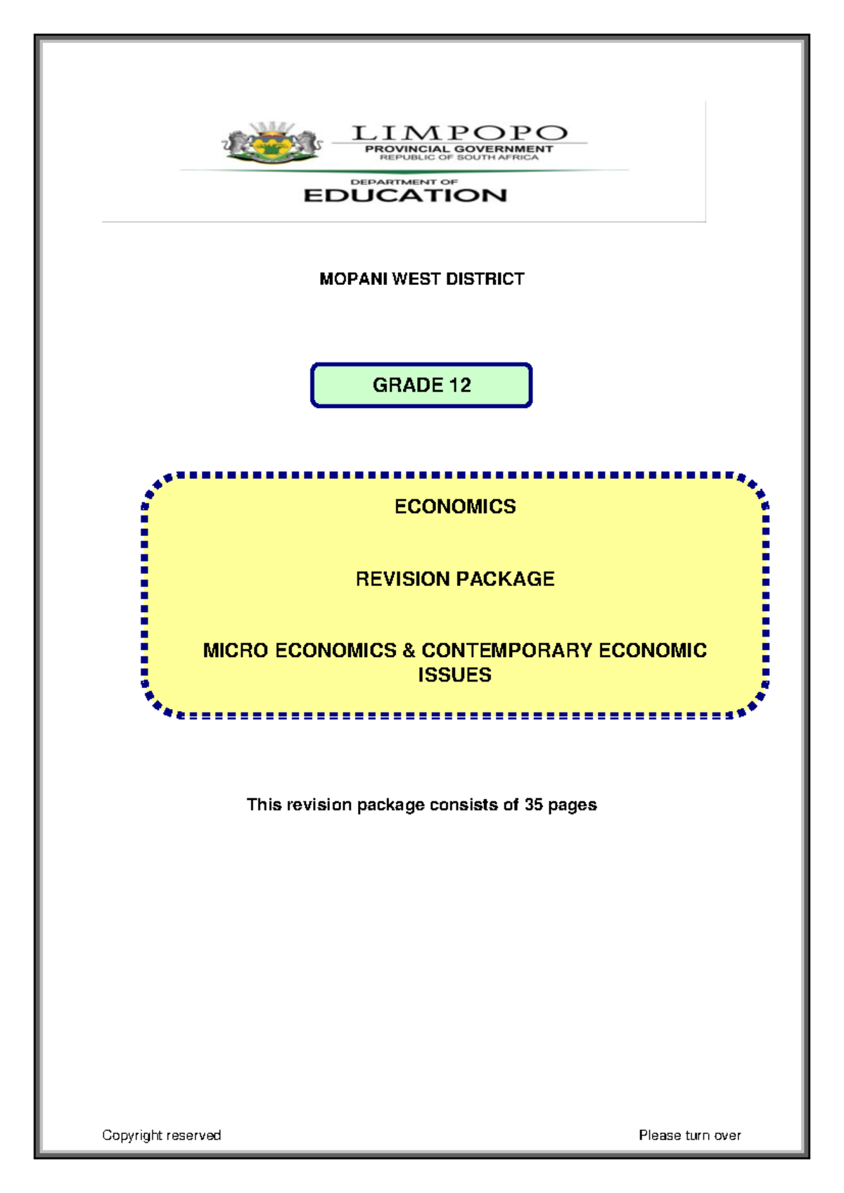 2023 Revision Package Micro- Economics & Contemporary Economic Issues ...