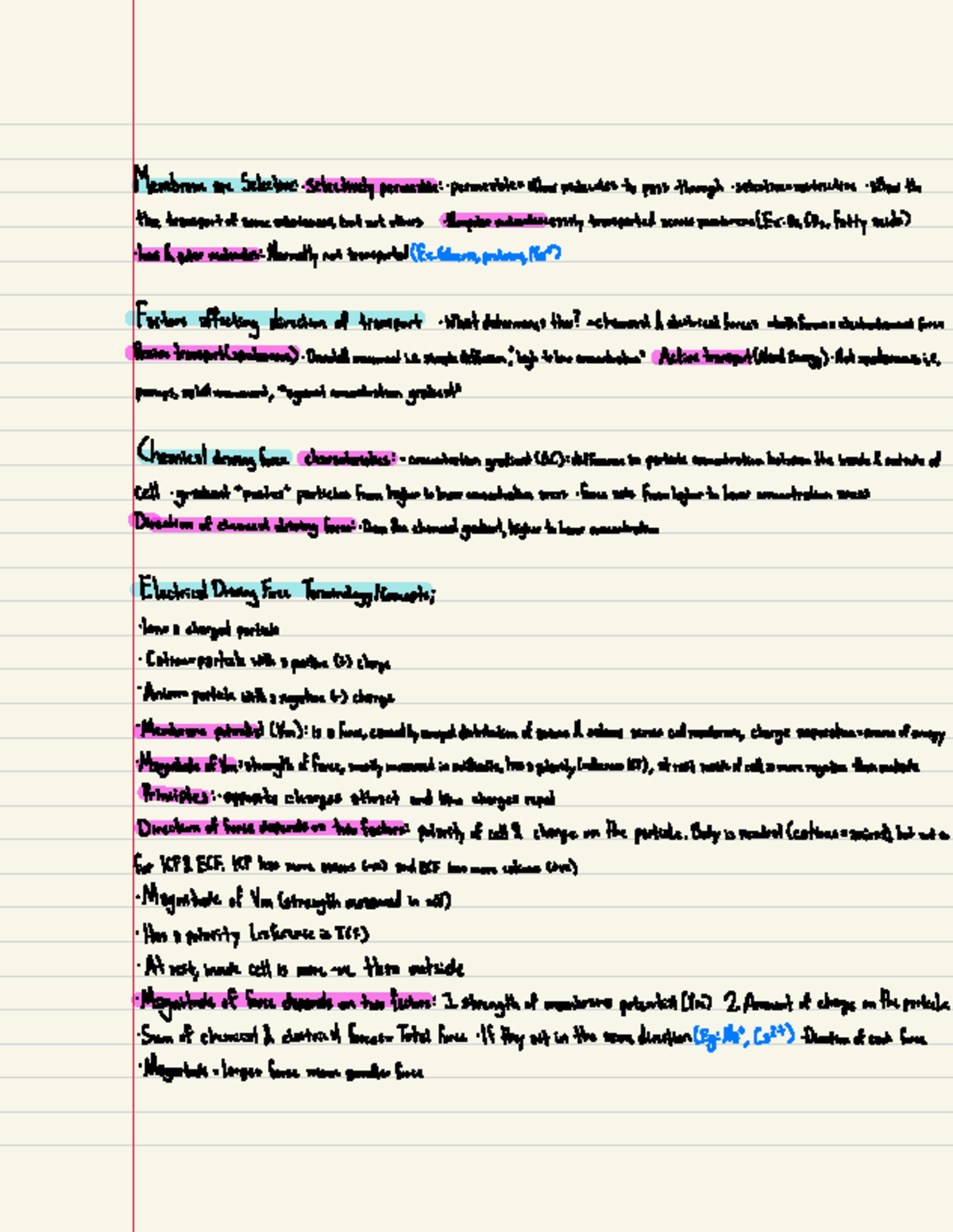 Untitled Notebook - Summary Human Physiology - Membrane are Selective ...