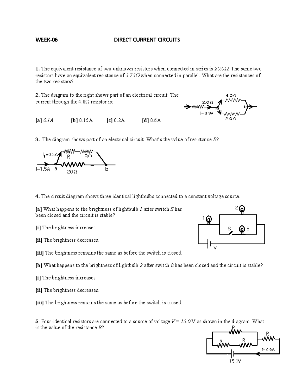 WEEK-06A Direct Current Circuits - WEEK- 06 DIRECT CURRENT CIRCUITS 1 ...